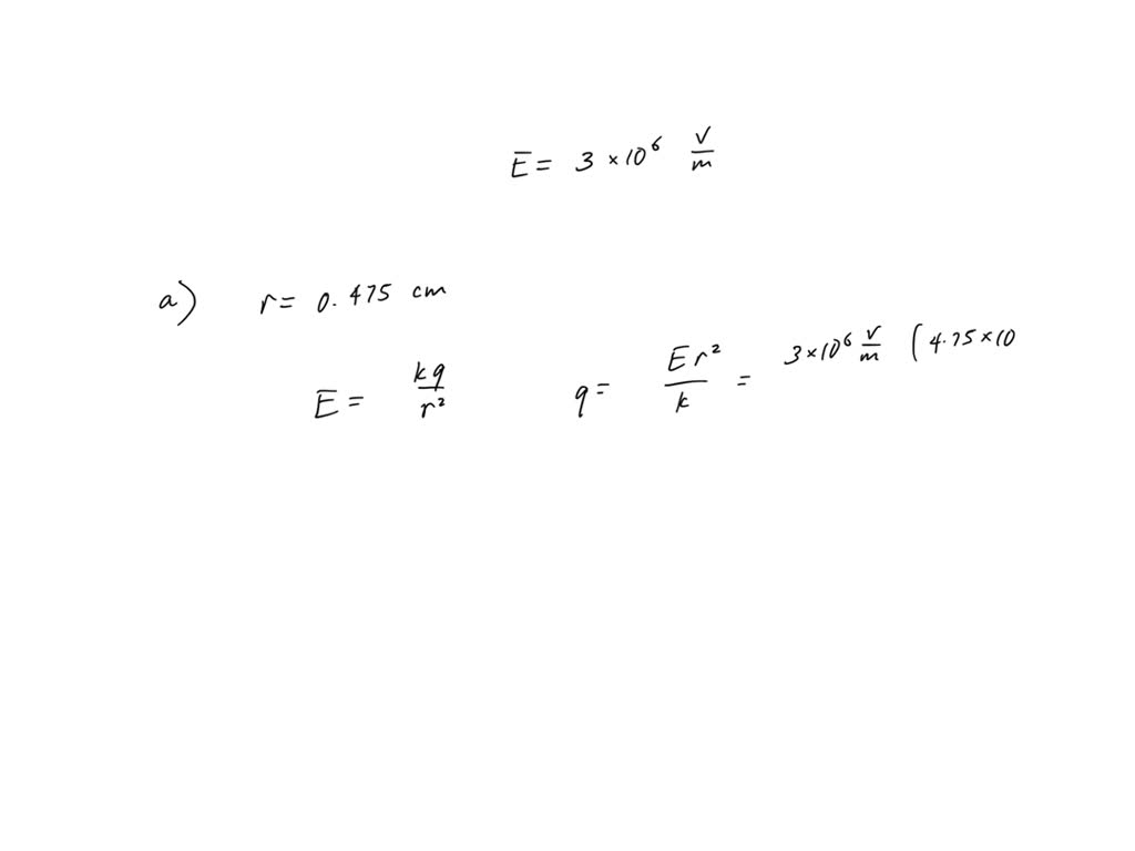 Dry air will break down and generate a spark if the electric field ...