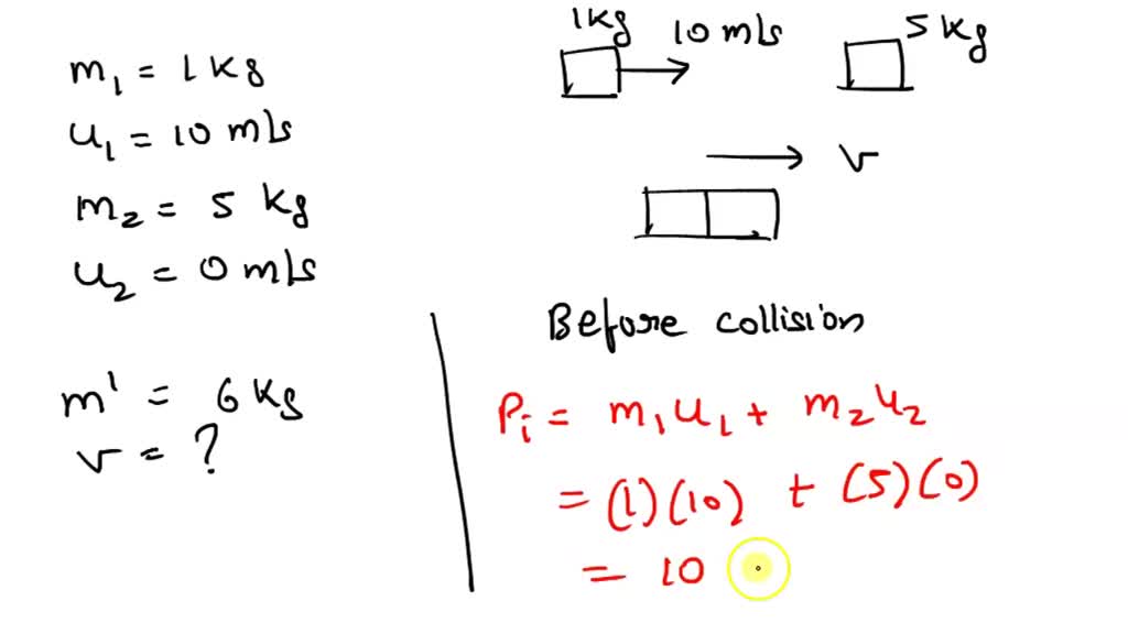SOLVED: "An object of mass 1 kg travelling in a straight line with a velocity of 10 ms-1 ...