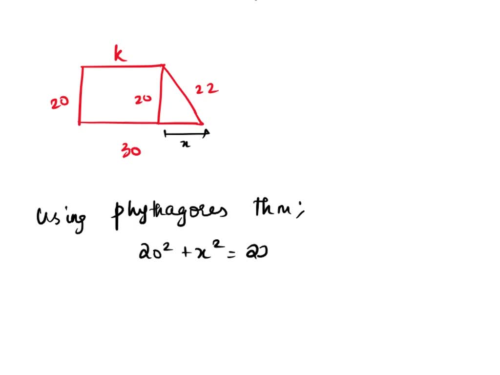 SOLVED: Please and thank you for class. Here is a trapezium. Use ...