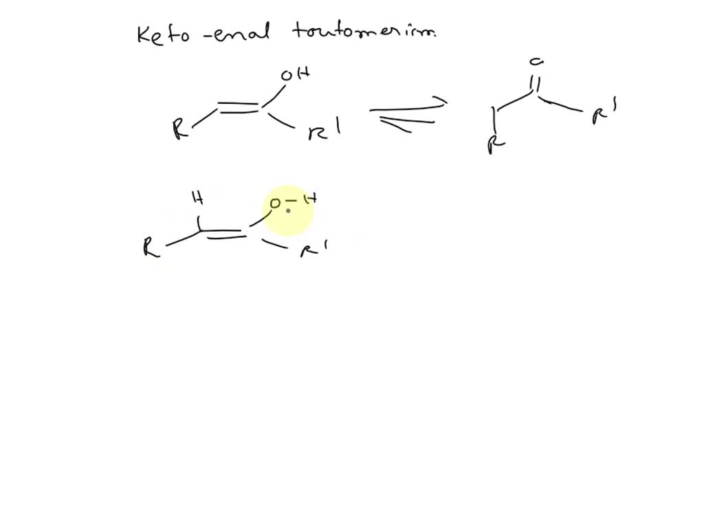SOLVED: Keto-enol tautomerism refers to the chemical equilibrium ...