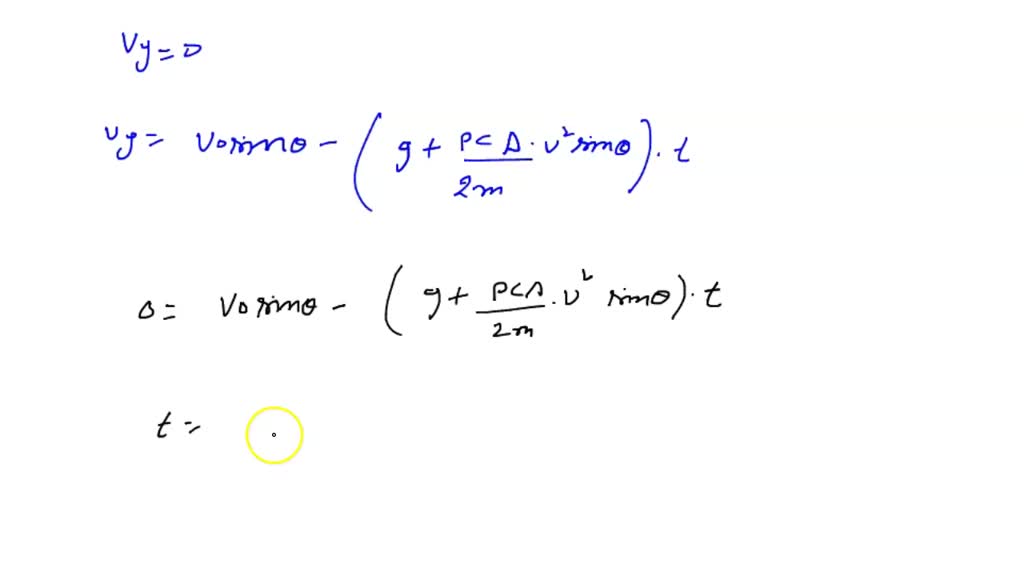 SOLVED: Projectile Motion with Air Resistance The Euler method provides ...