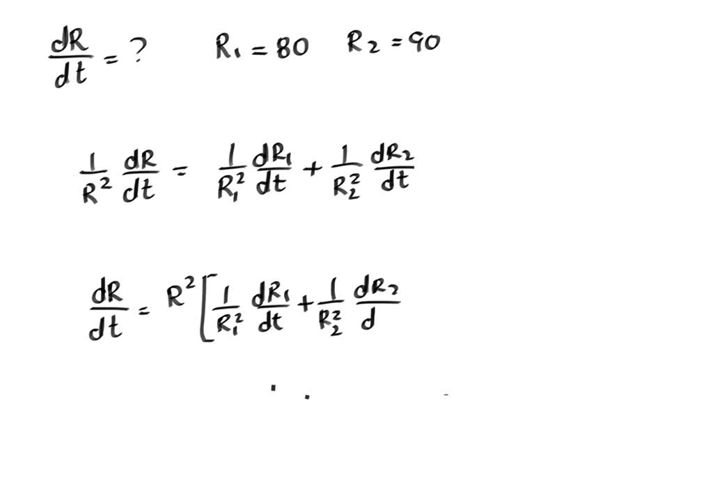 SOLVED: If two resistors with resistance R1 and R2 are connected in parallel, as in the figure ...