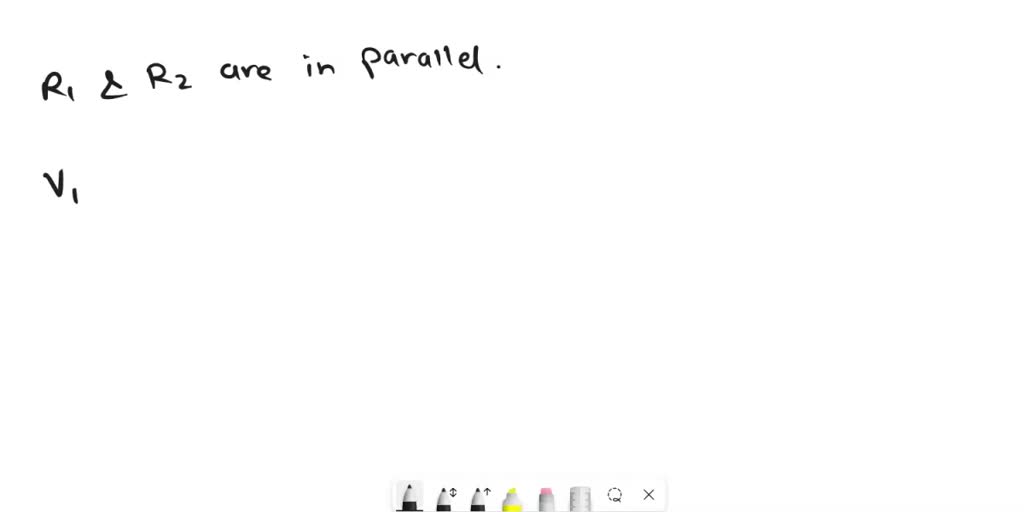 SOLVED: Problem 2. In the circuit below, resistors R1 and R2 are in parallel and have ...