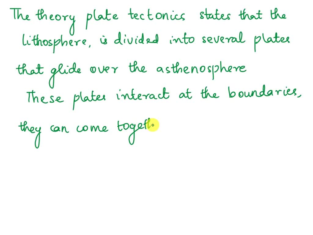 SOLVED: What is the theory of plate tectonics, and how did scientists ...