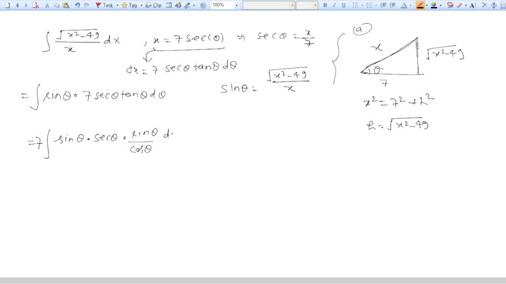 SOLVED: Evaluate the integral using the indicated trigonometric ...