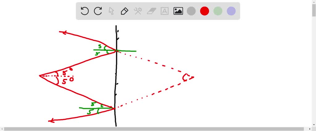 SOLVED: Two diverging light rays, originating from the same point, have an angle of 10^∘ between ...