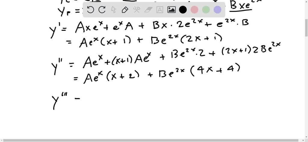 SOLVED: 5. Use the method of undetermined coefficients to determine ...