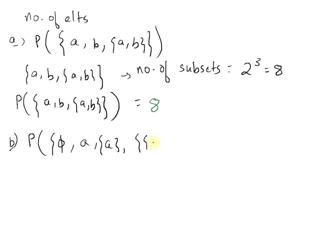 SOLVED: 5. How many elements does each of these set have where a and b ...