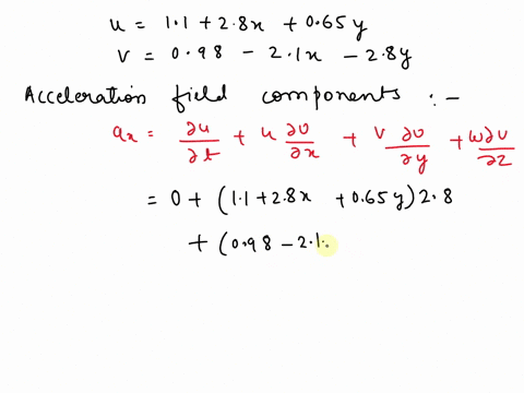 Problem 3 (8pts) An incompressible fluid has the following...