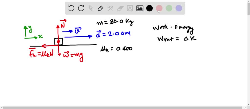 SOLVED: A student slides her 80.0-kg desk across the level floor of her ...