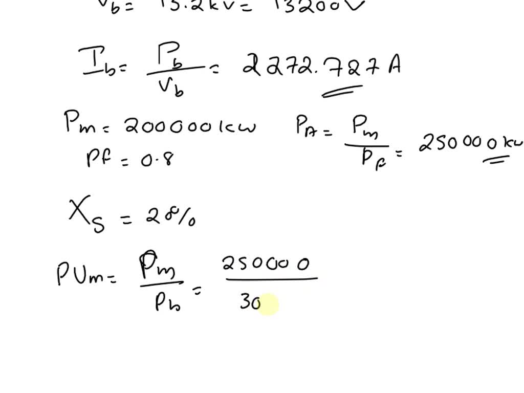 A synchronous generator and motor are rated for 30,000 kVA, 13.2 kV ...