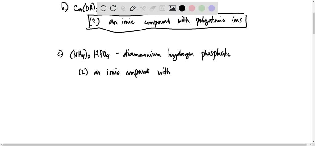 SOLVED: Classify each of the following formulas as either (1) binary ionic compound, (2) an ...