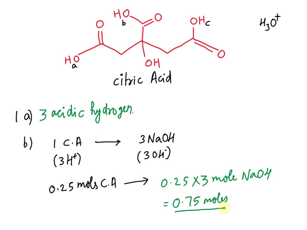 SOLVED: 4. Citric acid is a polyprotic acid. How many acidic hydrogens ...