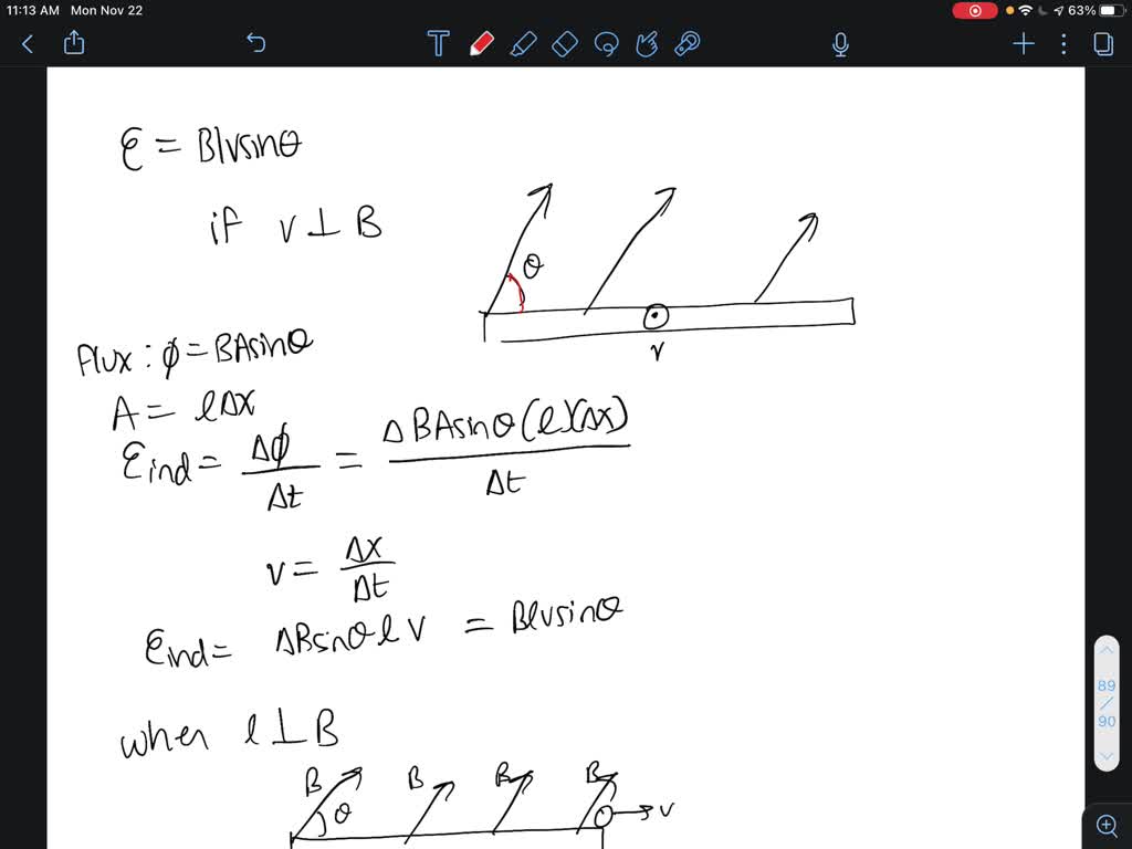 SOLVED: Prove that when B, ℓ , and v are not mutually perpendicular ...