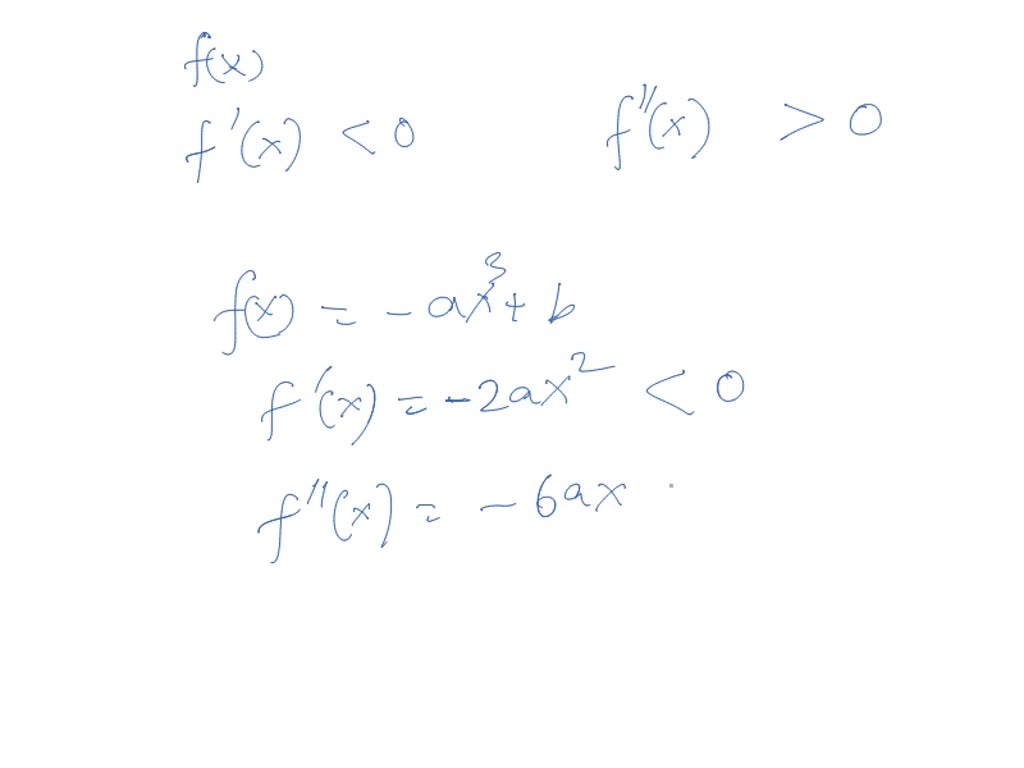 Solved Sketch The Graph Of A Function Whose First Derivative Is Everywhere Negative And Whose