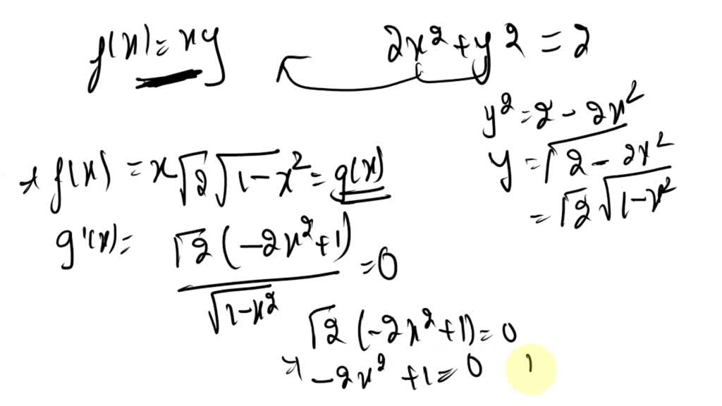 SOLVED Find The Maximum And Minimum Values Of F x y Xy On The SOLVED Find The Maximum And Minimum Values Of F x y Xy On The