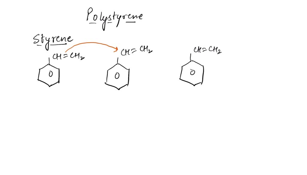 SOLVED: Draw the abbreviation of = polystyrene molecule that is 15 ...