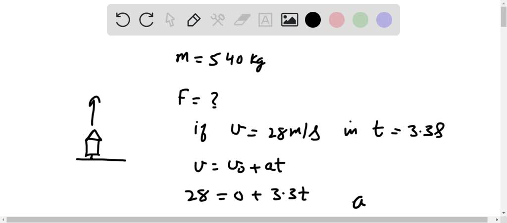 SOLVED: A 590-kg rocket is at rest on the launch pad. What upward ...