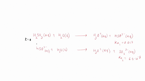 The equations below show the ionization reactions and the...
