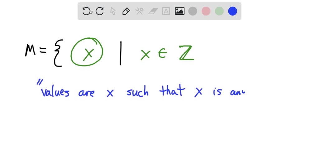 SOLVED: Use the variable x to write the set in set-builder notation; Let M be the set of ...