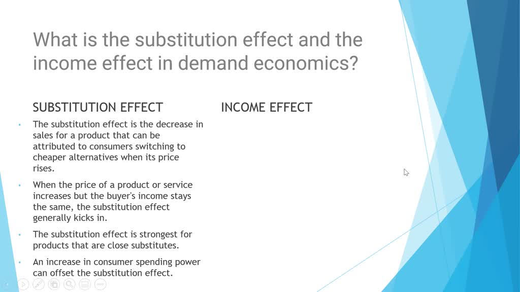 SOLVED: The income effect, the substitution effect, and diminishing ...