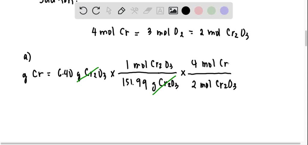 SOLVED: Chromium metal reacts with oxygen according to the following ...