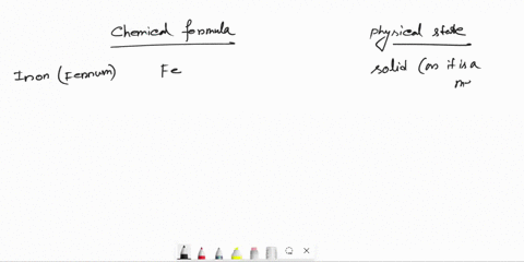 Write a complete chemical formula, including physical state...