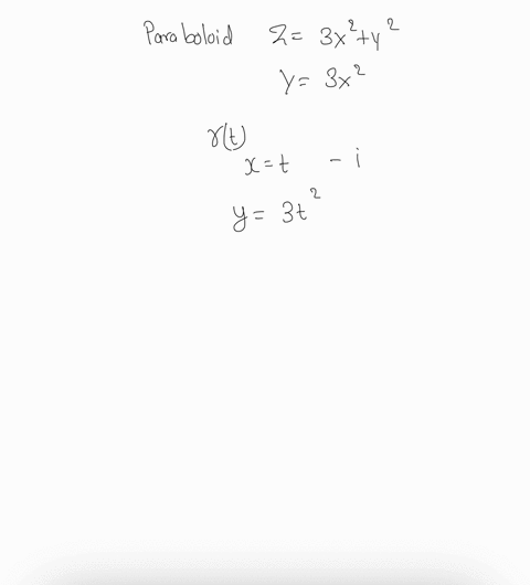 SOLVED: Find a vector function, r(t), that represents the curve of intersection of the two ...