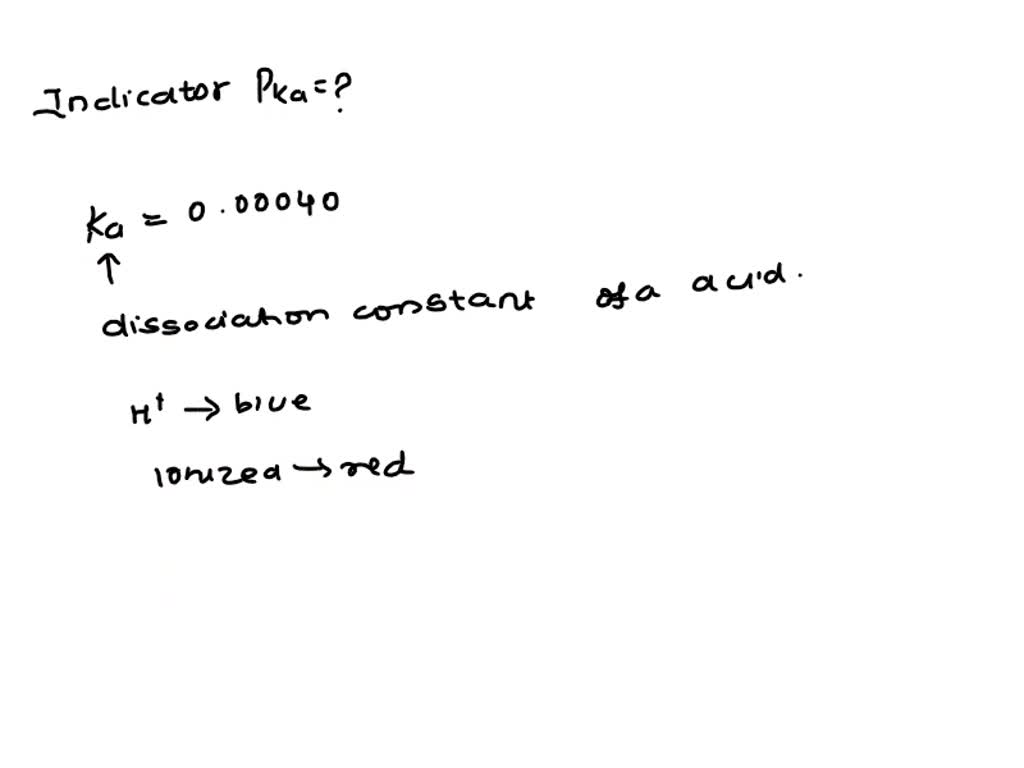 SOLVED: 'A certain indicator; HA, has a Ka value of 0.00040. The ...