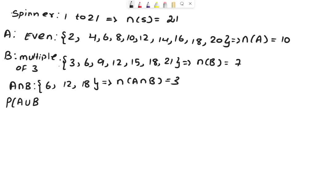 SOLVED: A spinner has equal regions numbered 1 through 21. What is the ...
