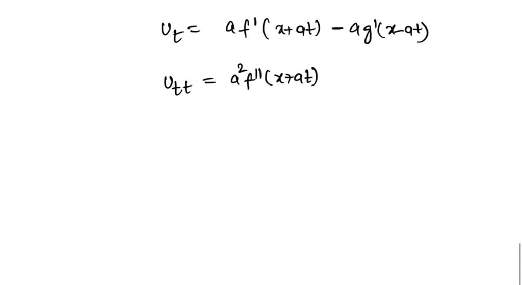SOLVED: Suppose that f and g are twice-differentiable functions of a single variable. Show that ...