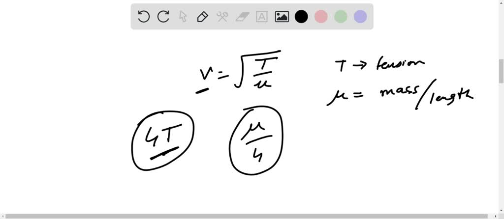 SOLVED: The wave speed on a stretched string depends on Select all that apply: the string mass ...