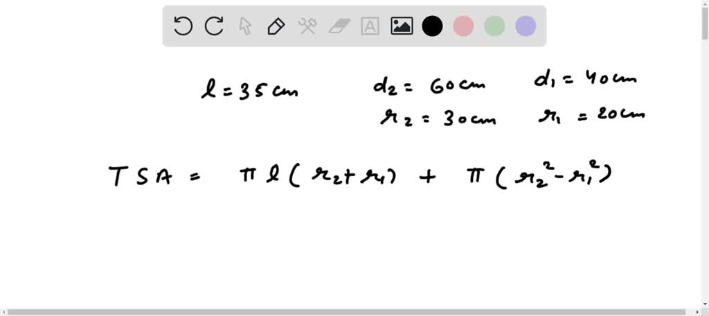 SOLVED: Find the total surface area of a bucket consisting of an ...