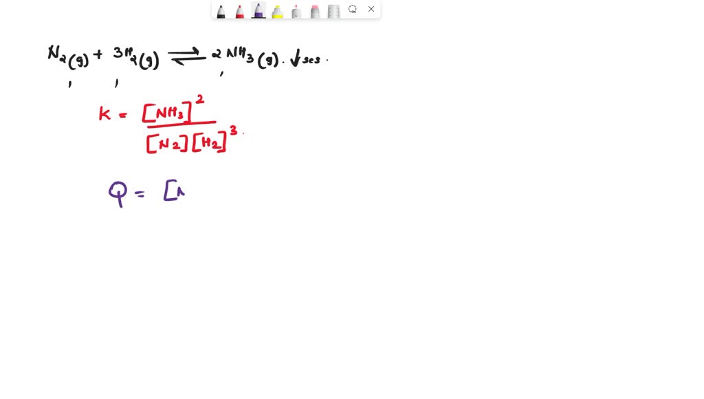SOLVED: At a certain temperature, nitrogen and hydrogen react to form ...