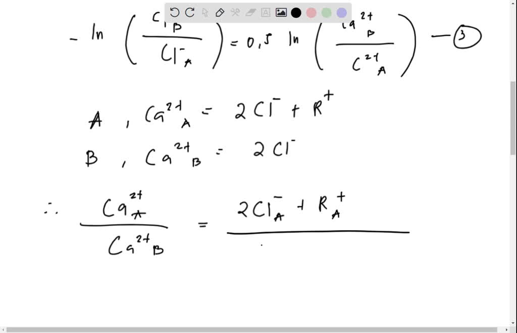 Assume that a membrane is permeable to Ca+2 and Cl- but not to a large ...