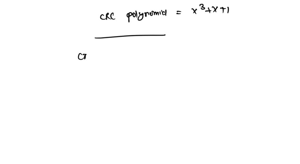SOLVED: Given a (7, 4) cyclic code defined by the generator polynomial ...
