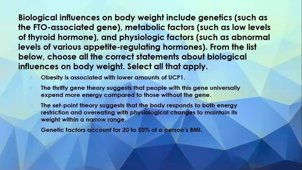 Most physical characteristics are inherited. Scientists have discovered ...