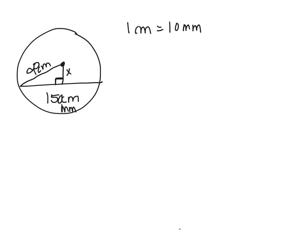 SOLVED: The length of the largest chord of a circle is 15cm . What is ...