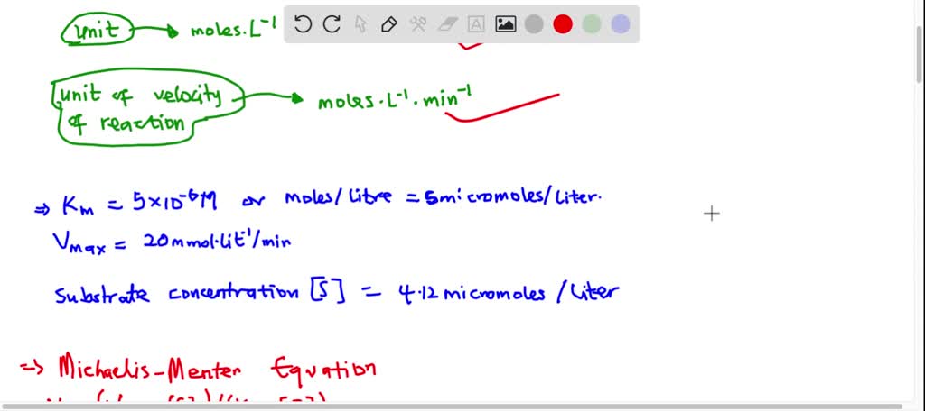 SOLVED: Consider a reaction catalyzed by enzyme A following Michaelis ...