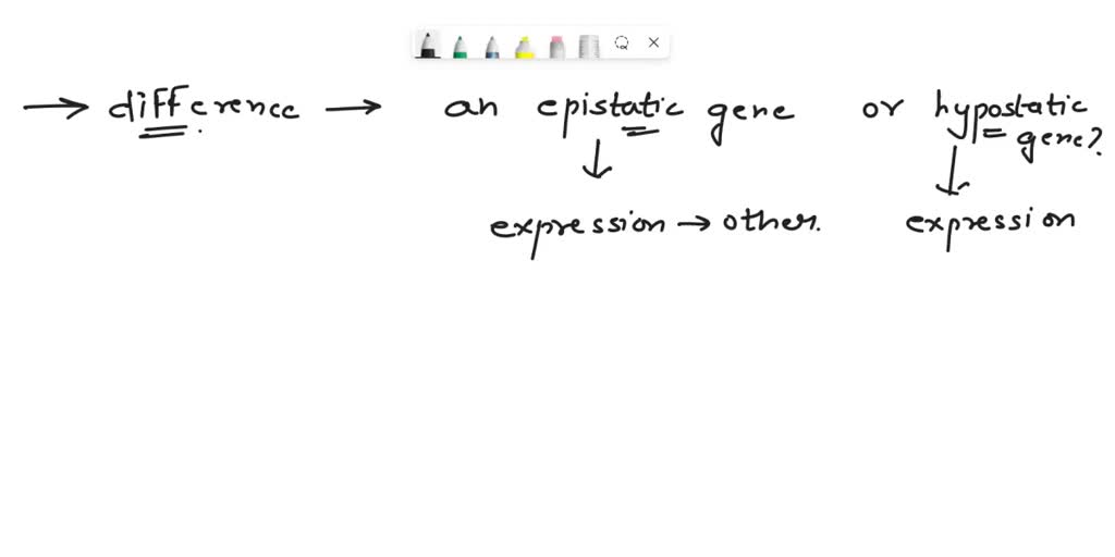 SOLVED: What is the difference between an epistatic gene and a ...