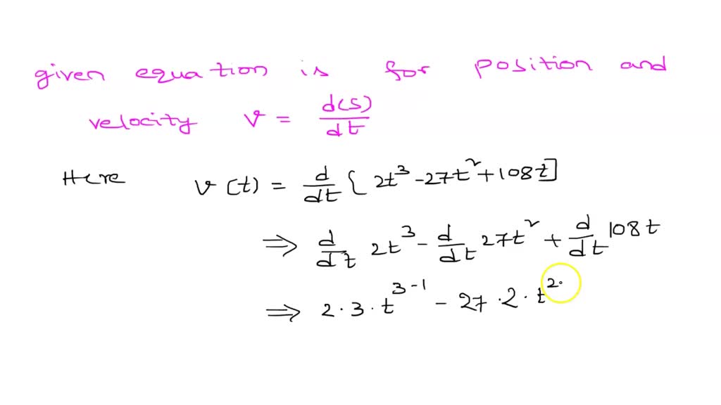 SOLVED: particle moves along a straight line and its position at time t ...