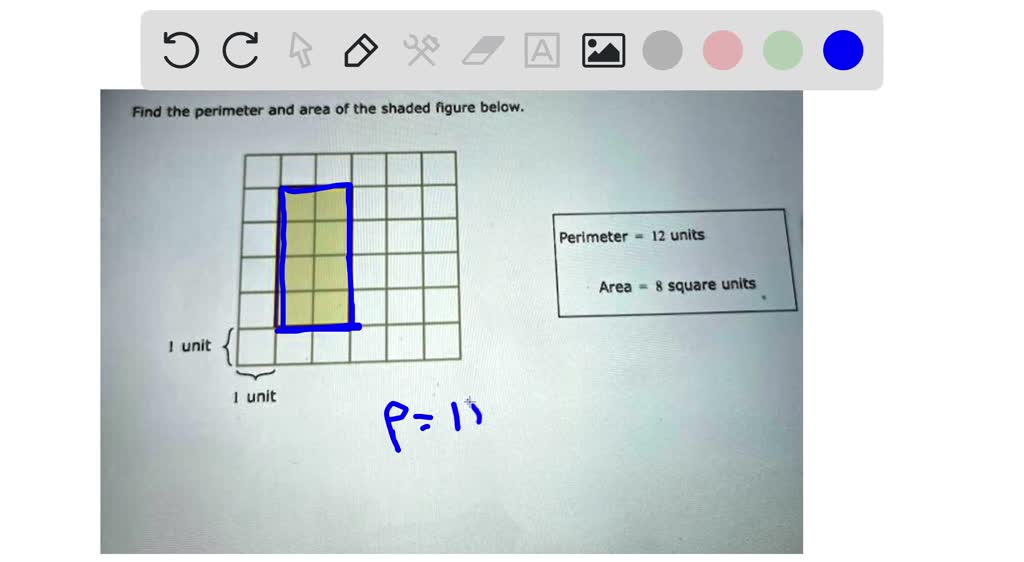 SOLVED: Find the perimeter and area Of the shaded figure below ...