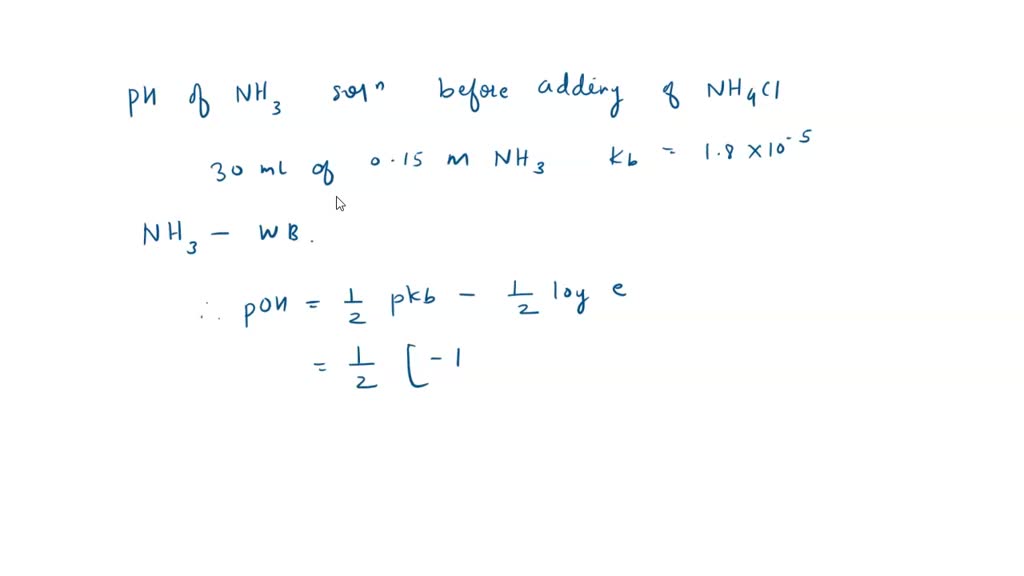 SOLVED: A basic buffer solution with pH 10.5 is prepared by dissolving ammonium chloride, NH4Cl ...