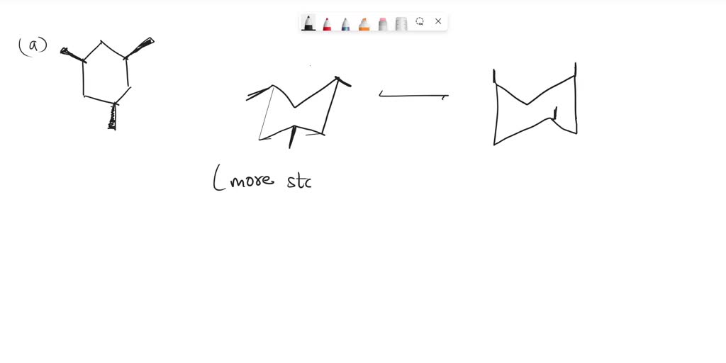 SOLVED: 4.57 Draw the more stable chair conformation for each trisubstituted cyclohexane: