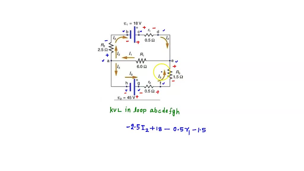 Solved Apply The Loop Rule To Loop Abcdefgha Going Clockwise In The 1533