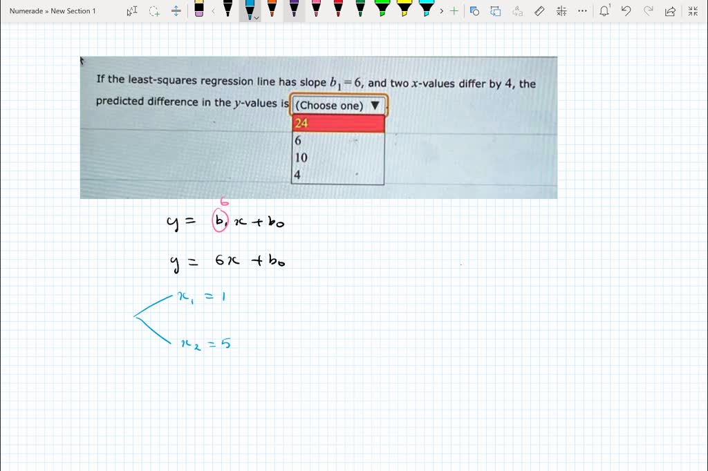 SOLVED If The Least squares Regression Line Has Slope B1 6 And Two X solved-if-the-least-squares-regression-line-has-slope-b1-6-and-two-x