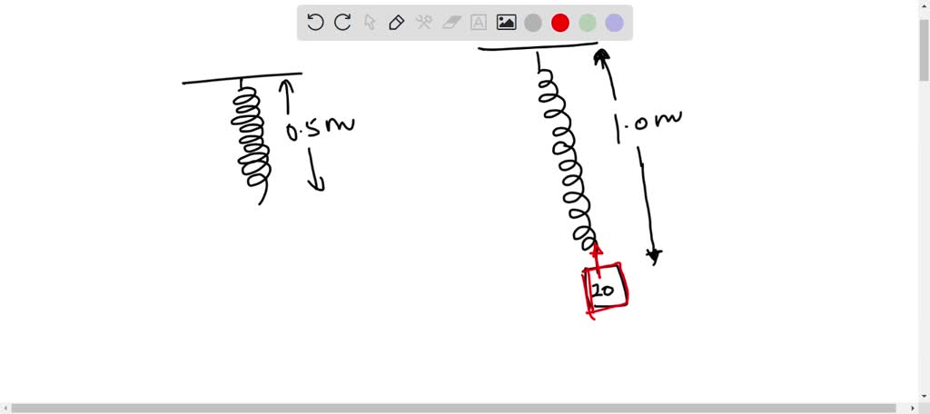 SOLVED: 20.-newton weight is attached to spring; causing it to stretch ...