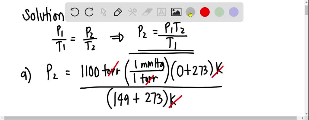 SOLVED: Calculate the final pressure, in millimeters of mercury, for each of the following, if ...