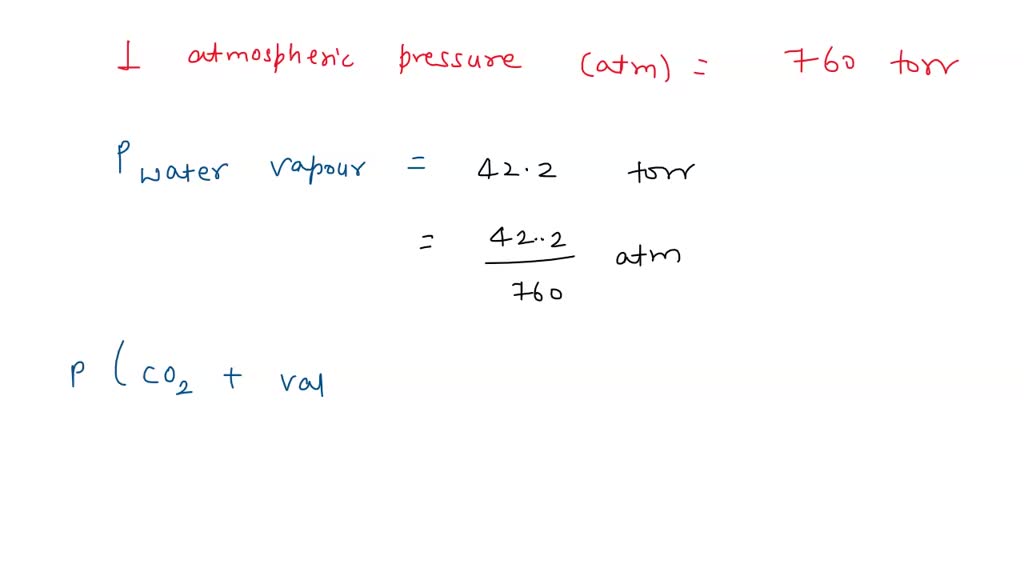 SOLVED: Carbon dioxide is collected over water at a temperature of 35 Â°C. The pressure of water ...