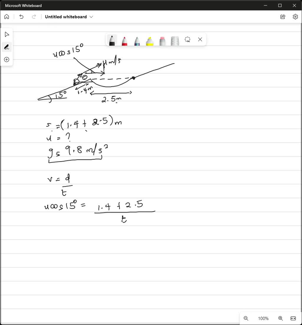 SOLVED: A ditch 2.5 m wide crosses a trial bike path. An upward incline ...